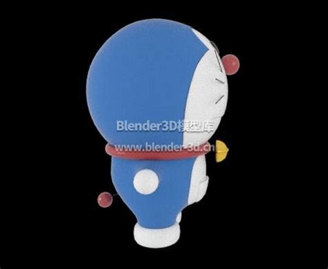 Blender Doraemon哆啦a梦3d模型素材资源免费下载 Blender3d模型库