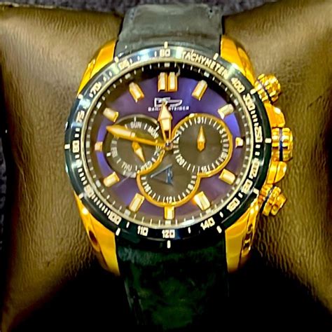 Daniel Steiger Accessories Mens Vintage Daniel Steiger Blue Face And Leather Band Watch