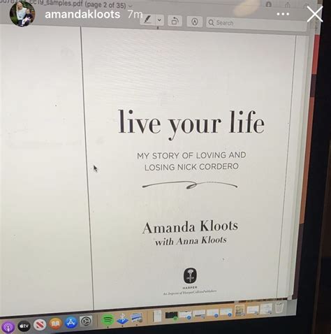 Amanda Kloots Starts Final Edits Of Nick Cordero Liveyourlife Book