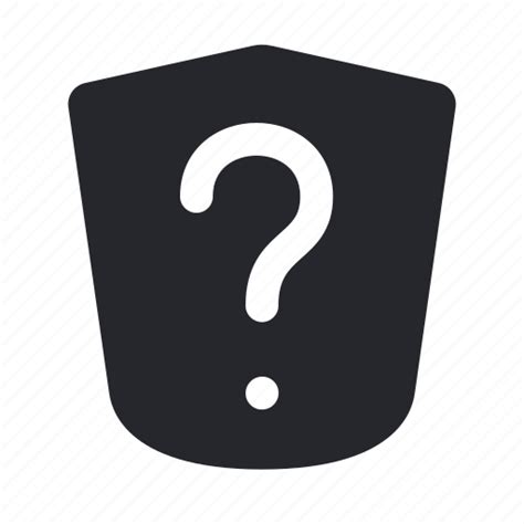 Shield Question Icon Download On Iconfinder On Iconfinder