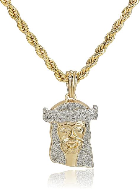 Jesus Piece Chain Jesus Pendant Gold Marcozo