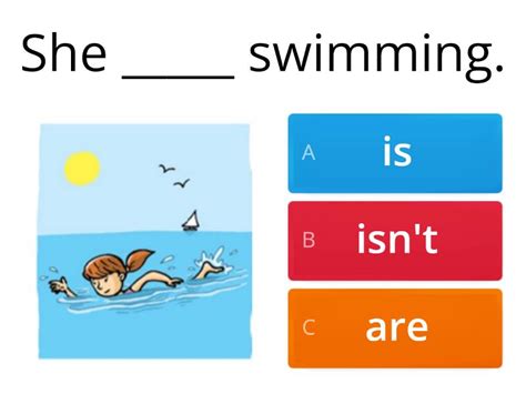 Present Continuous Affirmative And Negative Quiz
