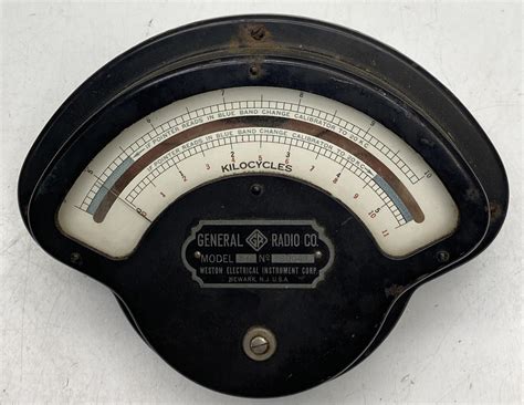 Vintage Weston Electrical General Radio Kilocycles Meter Gauge Model