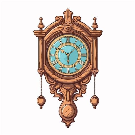 Creative Pendulum Clock Vector Illustration Premium Ai Generated Vector