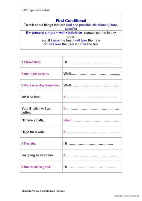 First Conditional Discussion Starter Deutsch Daf Arbeitsblätter Pdf And Doc