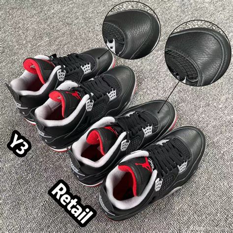 Y3 Aj4 Bred Reimagined Rep Vs Retail R Repweidiansneakers