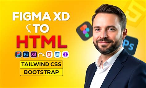 Convert Figma Psd Xd To Responsive Website Using Bootstrap Or Tailwind