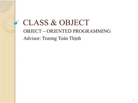 Object Oriented Programming Basic Concepts Pptx