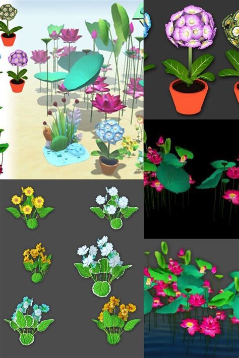 Cartoon Flowers Pack 3d Flowers Unity Asset Store Cartoon Flowers