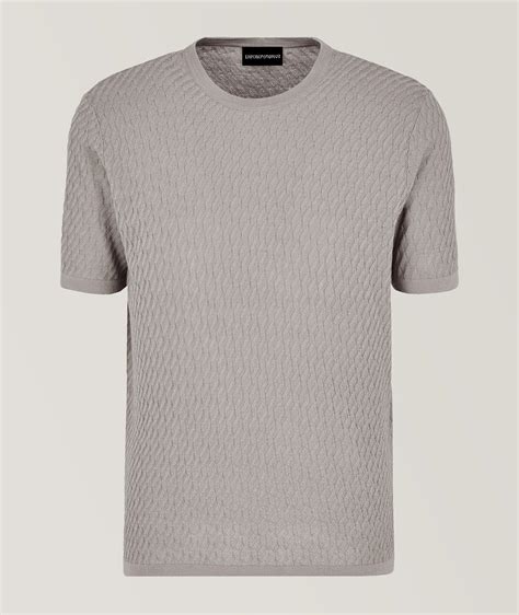 Emporio Armani All Over Jacquard Knit Sweater Sweaters And Knits