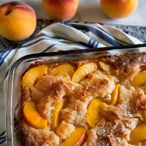 How To Make Peach Dump Cake With Canned Peaches And Yellow Cake Mix