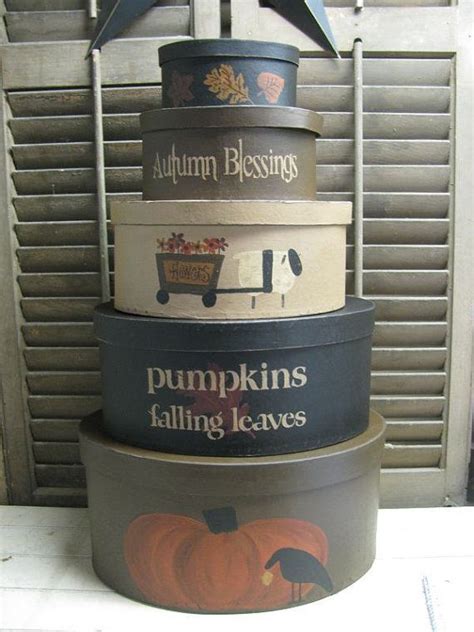 Primitive Stack Boxes Easy Primitive Crafts Primitive Fall Rustic Country Wedding Decorations