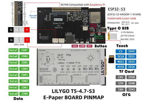 lilygo® t5 4 7 e paper esp32 개발보드 디바이스마트
