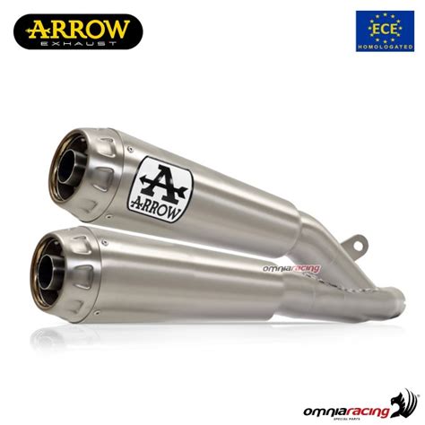 Arrow Pair Of Exhausts Pro Race Slip Ons Inox Approved For Honda