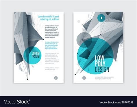 Polygonal Form Abstract Design Cover Modern Vector Image