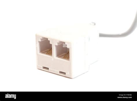 Network Ethernet Socket Cable Isolated Stock Photo Alamy