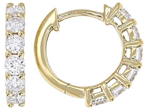 White Lab Grown Diamond H Si1 14k Yellow Gold Over Sterling Silver