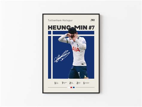 Poster Heung Min Son Poster Tottenham Hotspur Football Print Football Poster Soccer Poster