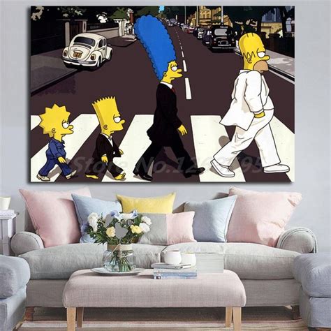 The Simpsons Hd Wallpapers For Living Room Home Decor Modern Wall Art