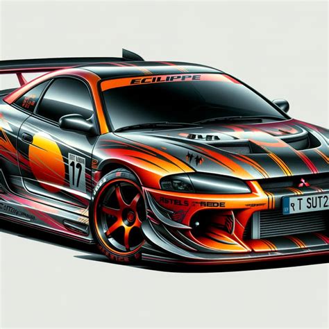 Mitsubishi Eclipse High Speed Racing Car Ai Art Generator Easy Peasy Ai