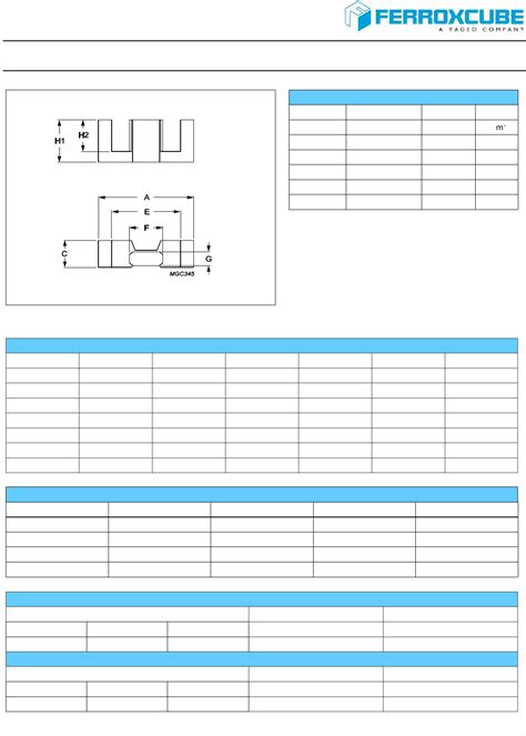 Efd20107 Spec Datasheet By Ferroxcube Digi Key Electronics