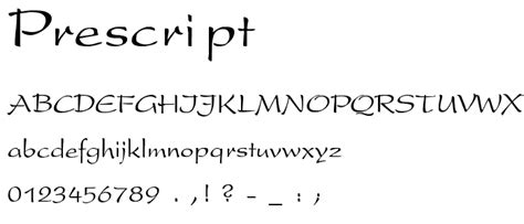Prescript Font Script Calligraphy