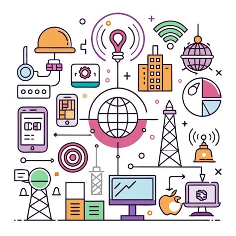 Premium Vector Understanding Wireless Communication Key Components And Technologies Illustrated