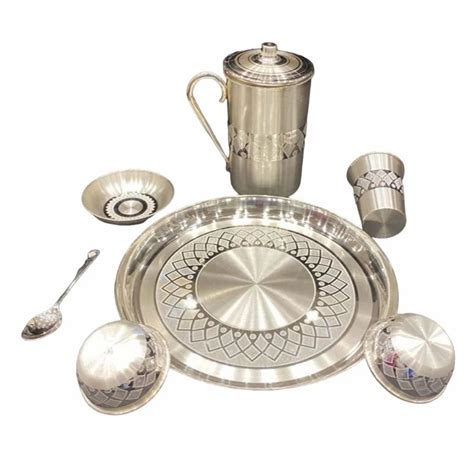 7 Pcs Silver Dinner Set At ₹ 75000set चाँदी के डिनर सेट In New Delhi