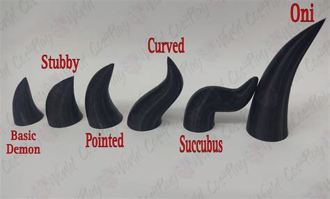 3d Printed Horns Mini Demon Oni Gothic Custom Etsy