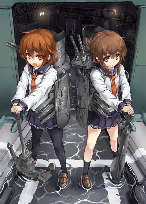 Inazuma And Ikazuchi Kantai Collection Drawn By Tadanomagu Danbooru