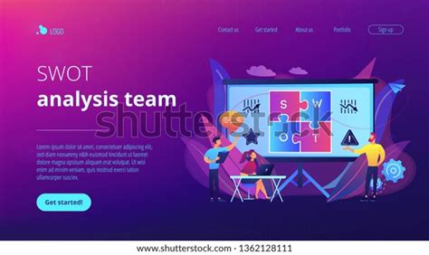 Swot Analysis Team Working On List Stock Vector Royalty Free 1362128111