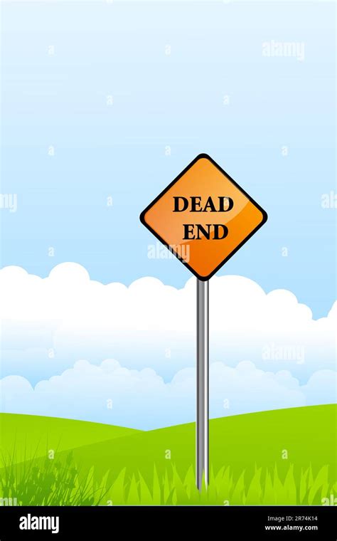 Illustration Of Dead End Pole On Natural Background Stock Vector Image And Art Alamy