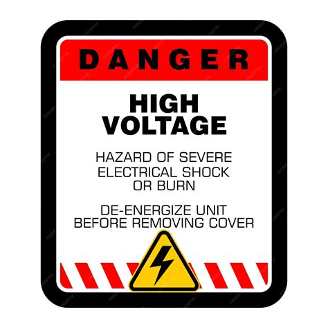 Premium Vector Danger High Voltage Sticker Vector