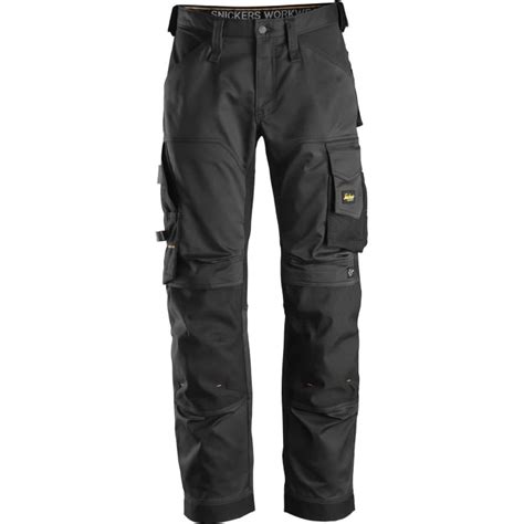 Snickers 6351 Håndværkerbukser Med Stretch Sort Str 104 6351 0404 104 Bestil Online Og Få