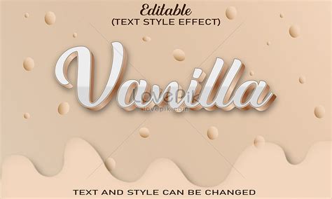 바닐라 3d 스타일 텍스트 효과 배경 사진 및 창의적인 일러스트 무료 다운로드 Lovepik