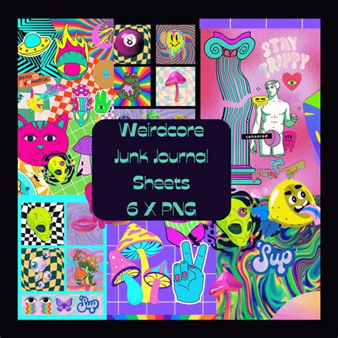 Weirdcore Backgrounds Digital Prints Surrealist Psychedelic