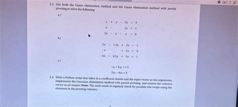 22 Use Both The Gauss Elimination Method And The