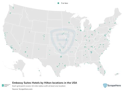 Number Of Embassy Suites Hotels By Hilton Locations In The Usa In 2025