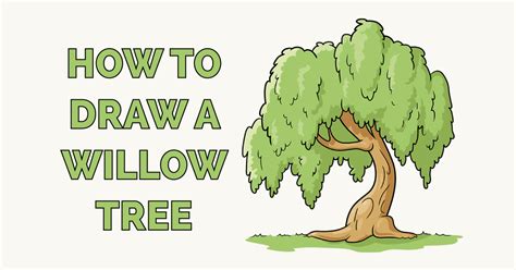 How To Draw A Willow Tree Really Easy Drawing Tutorial Flower Drawing Drawing Tutorial Easy