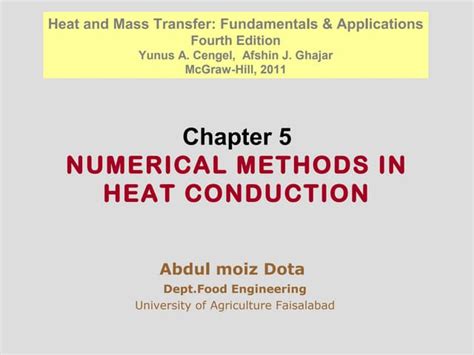 Finite Difference Using Numerical Methodppt