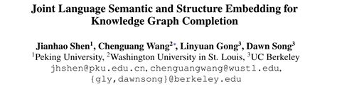 Lass Joint Language Semantic And Structure Embedding For Knowledge Graph Completion 论文解读 Csdn博客