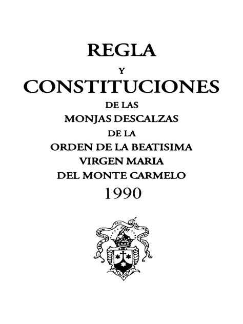 Reglas Y Constituciones Carmelitas 1990 Pdf Teresa De Ávila