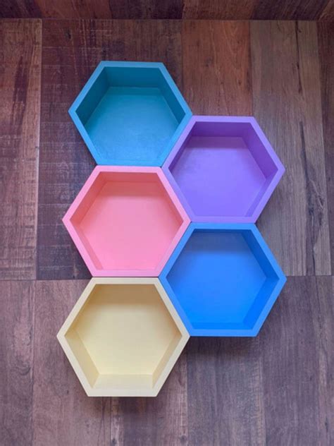Kit 6 Colmeias Hexagonal Sextavado Colorido Infantil Elo7