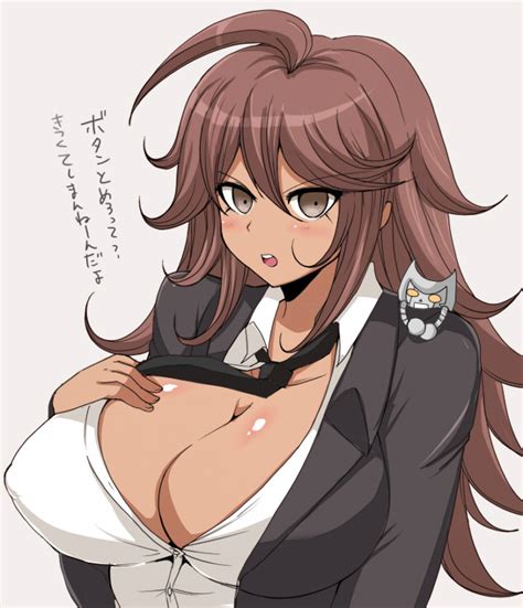Rule 34 Afuro Breasts Cleavage Danganronpa Danganronpa 2 Goodbye