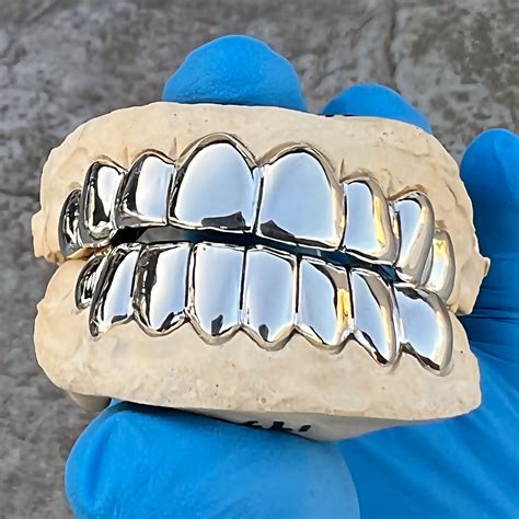 Custom Grillz Perm Cut 925 Silver Teeth Grill Set Grillz Custom Grillz Dream Jewelry