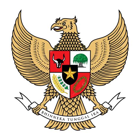 Garuda Pancasila Indonesien Nationales Emblem Vektor Garuda Pancasila