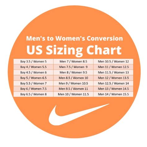 Nike Mens To Womens Shoe Size Conversion Chart