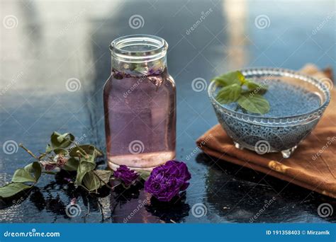 Close Up Of Ingredients Of Popular Indian And Asian Sherbat I E Stock