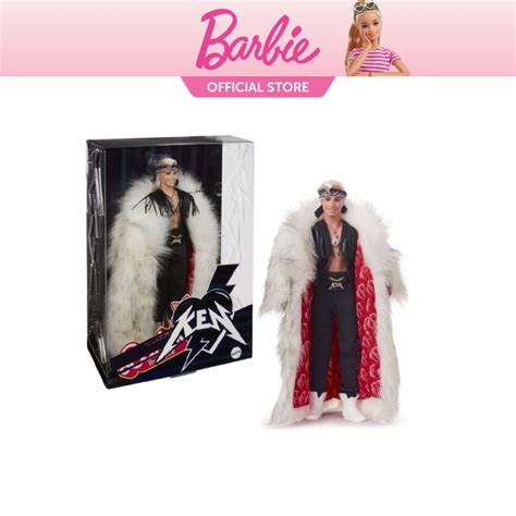 Barbie Signature Ken Doll In Faux Fur Coat And Black Fringe Vest