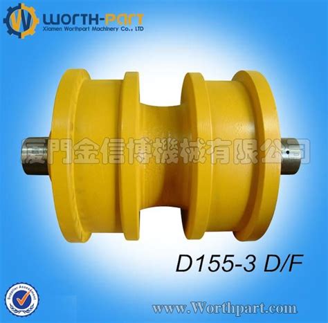 D155 3 Double Flange Track Roller Bulldozer Bottom Roller For Komatsu